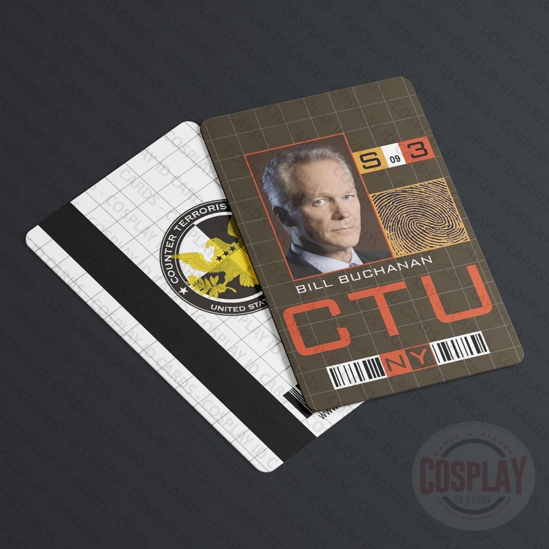 24 TV Show CTU ID Card Jack Bauer Kiefer Sutherland Tony | Etsy