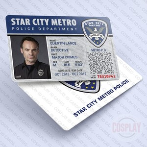 Star City Metro Police ID Badge Detective Quentin Lance Dinah Drake ...
