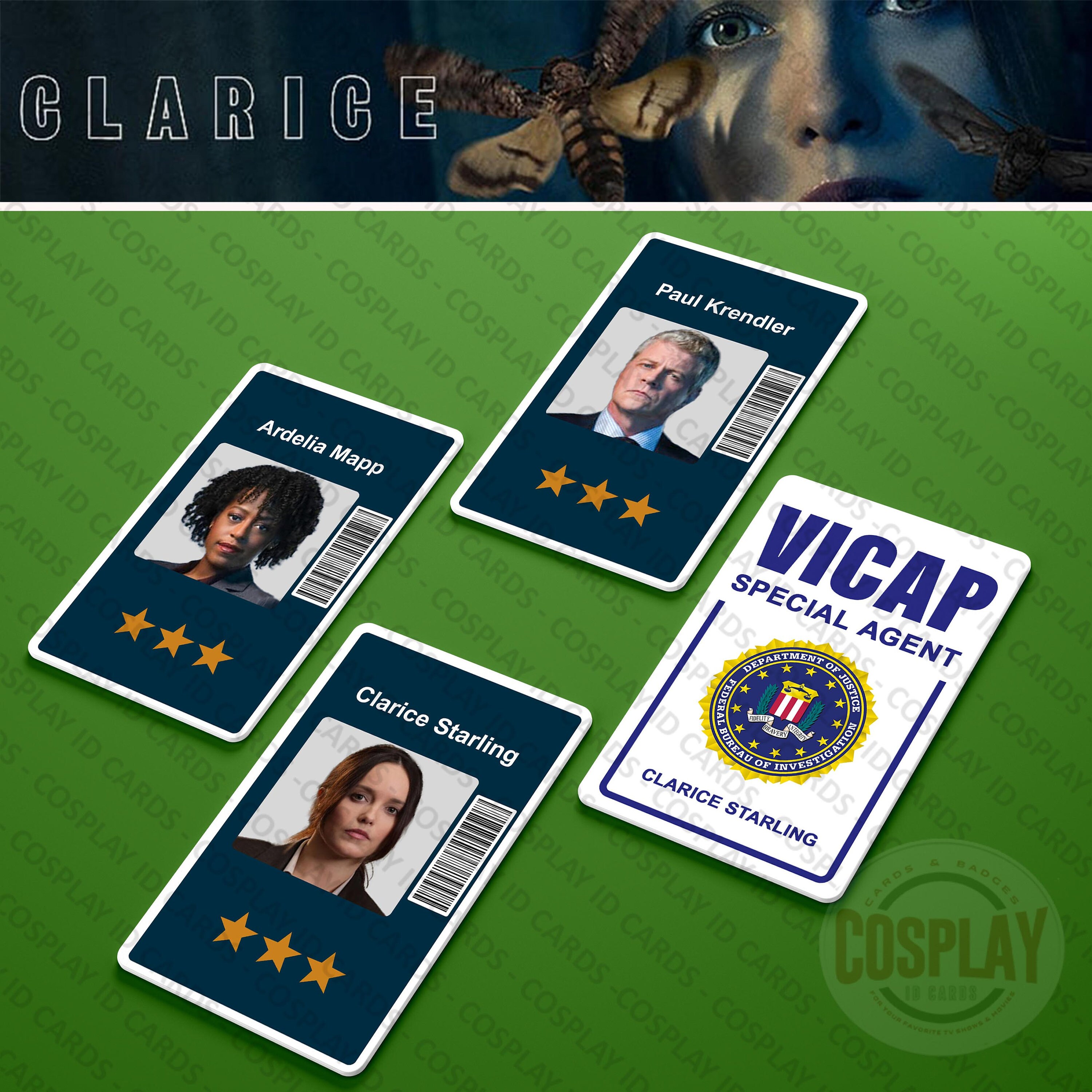 Silence of the Lambs Prop FBI Special Agent Warrant Wallet Cosplay ID ...