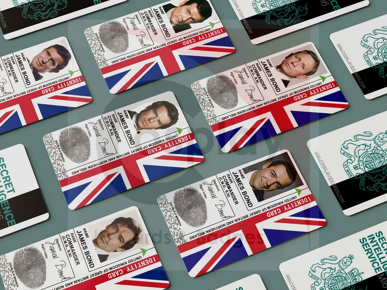 James Bond 007 ID Badge Secret Intelligence Service Sean - Etsy Nederland