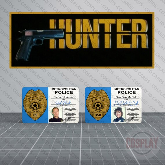 Novelty HUNTER TV Show Police Badge Detectives Rick Hunter | Etsy