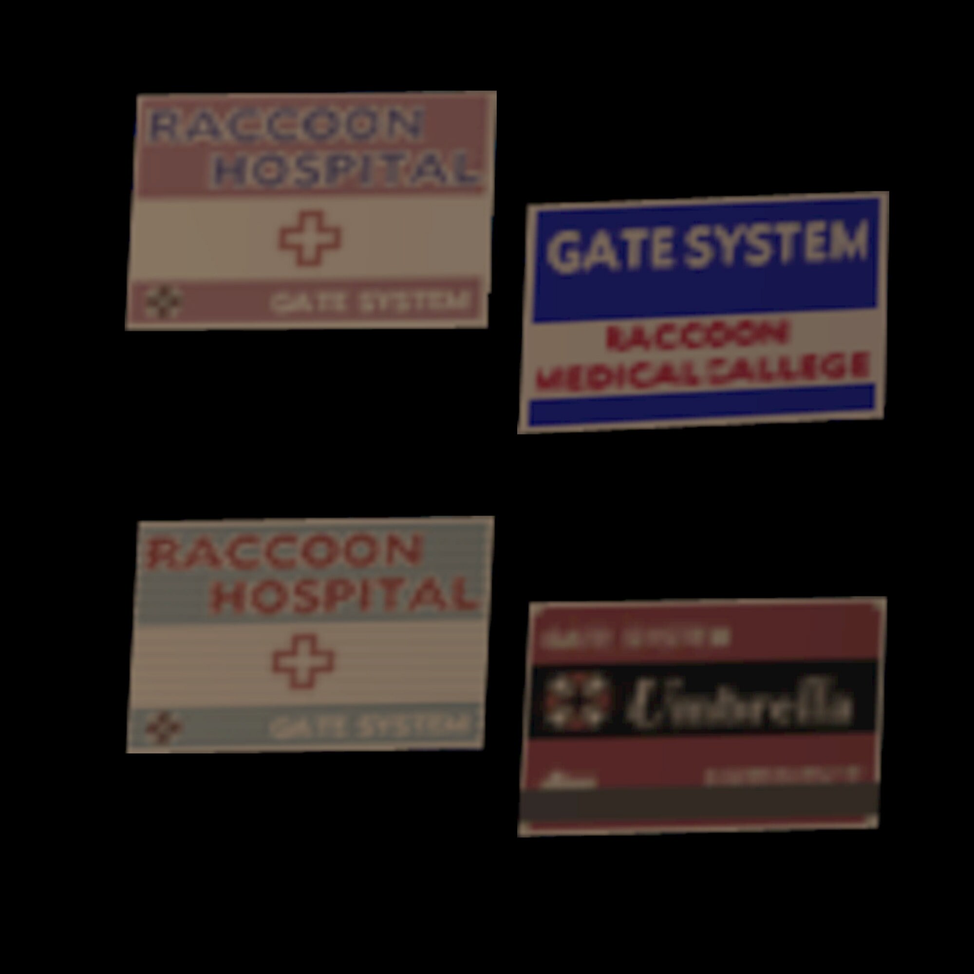 RESIDENT EVIL Outbreak Keycard Set Raccoon City Hospital - Etsy