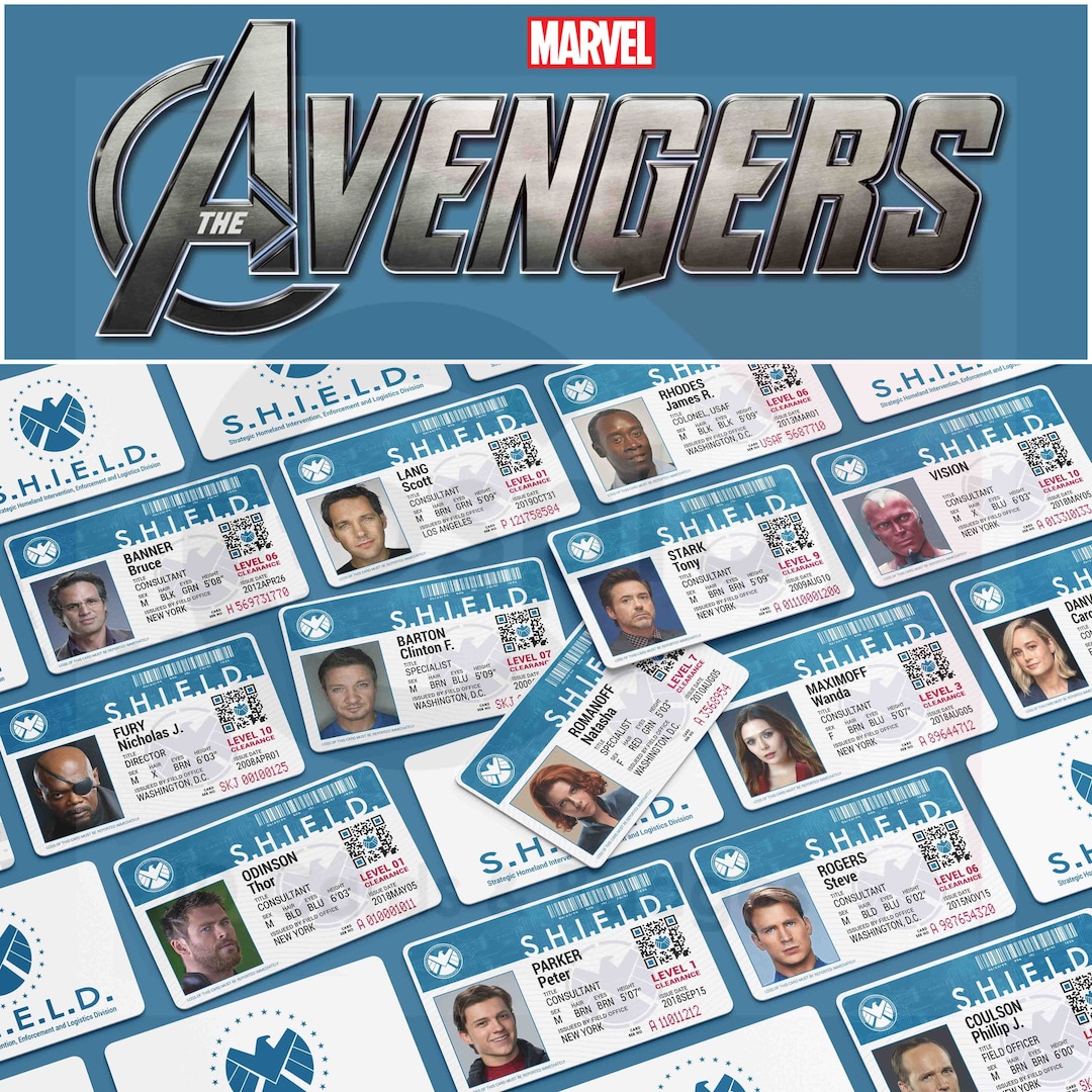 Marvel SHIELD ID Card Avengers ID Badge Steve Rogers - Etsy Singapore