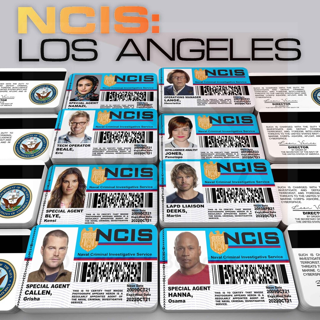 NCIS Los Angeles Novelty TV Show ID Card Naval Criminal Investigative ...