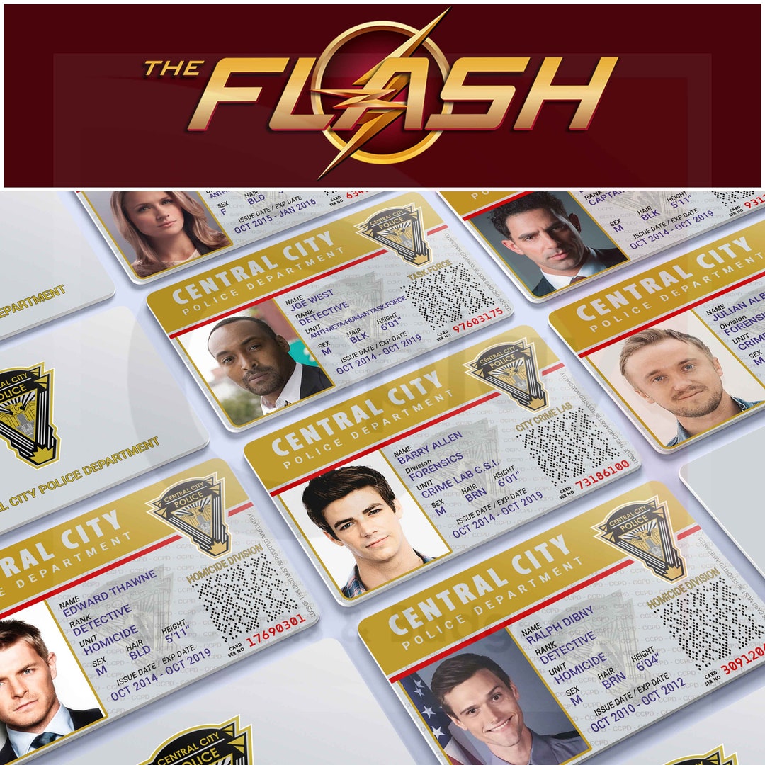 The Flash TV Show CCPD Police ID Badge Central City Police Barry Allen ...