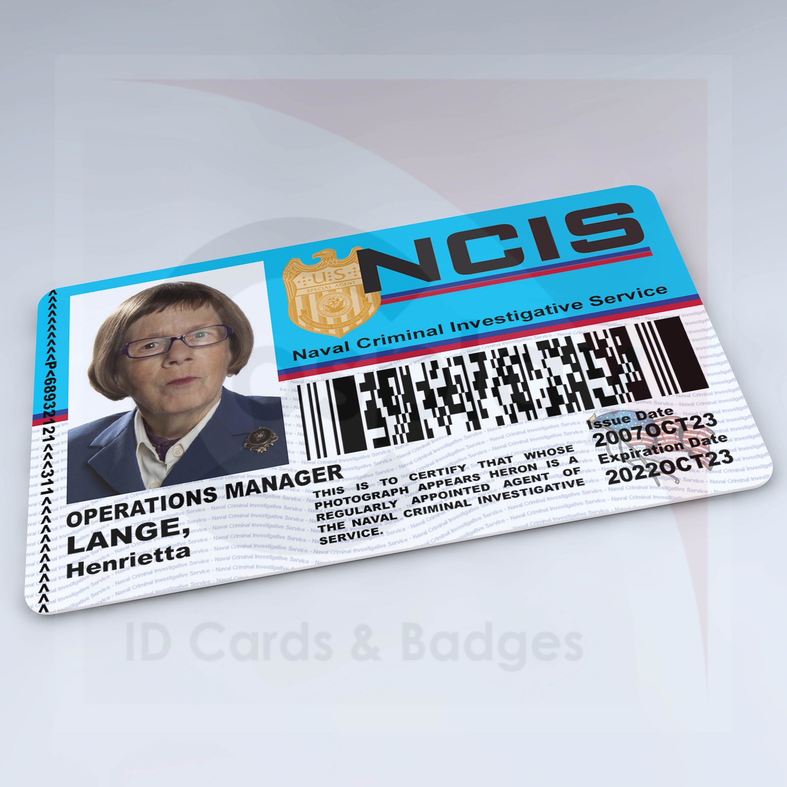 NCIS Los Angeles Novelty TV Show ID Card Naval Criminal | Etsy