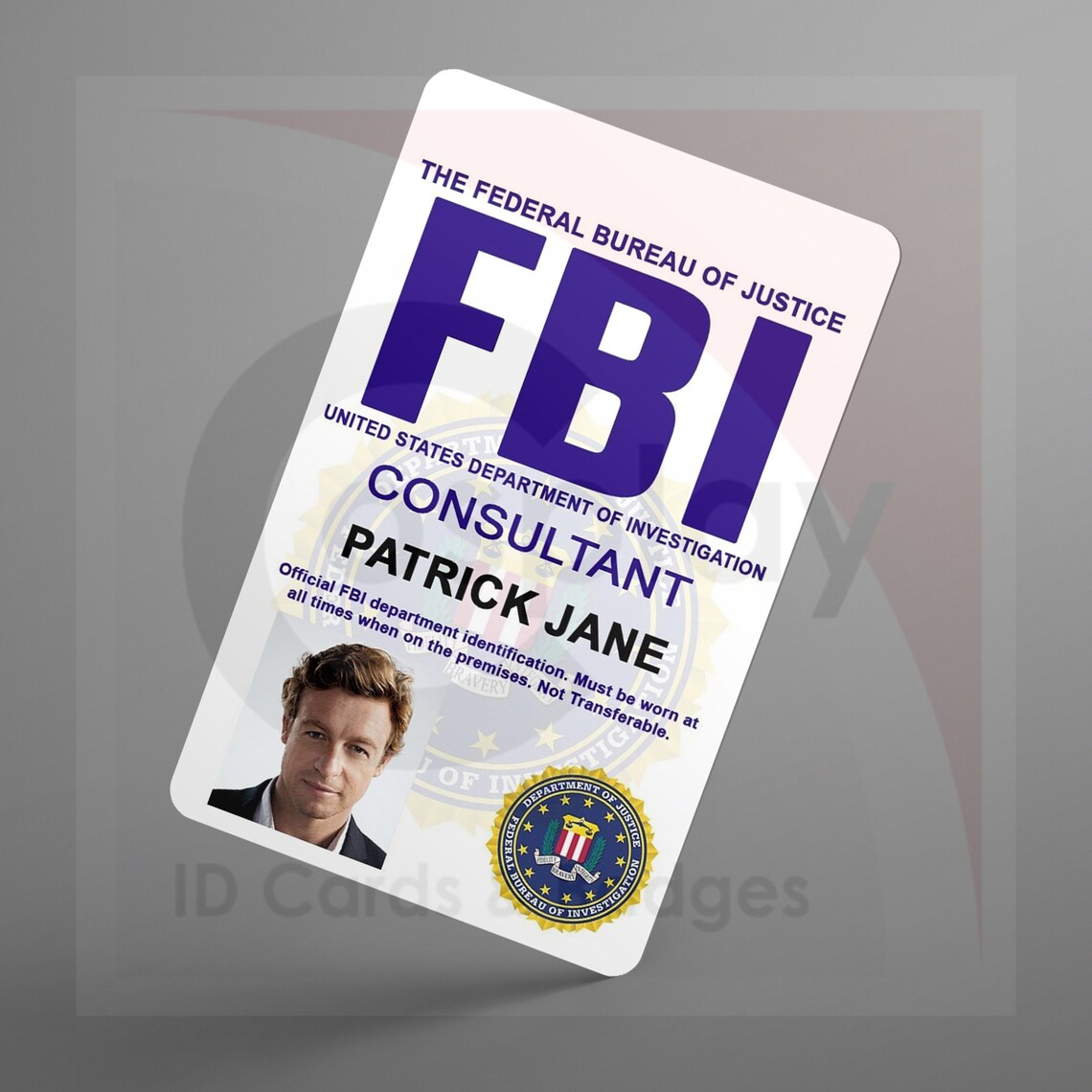 The Mentalist FBI ID Badge Special Agent ID Card Patrick - Etsy