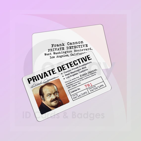Detective Id Card