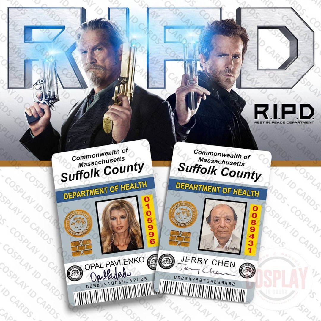 R.I.P.D. Roy and Nick's Avatars Screen Accurate Department of Health ID ...