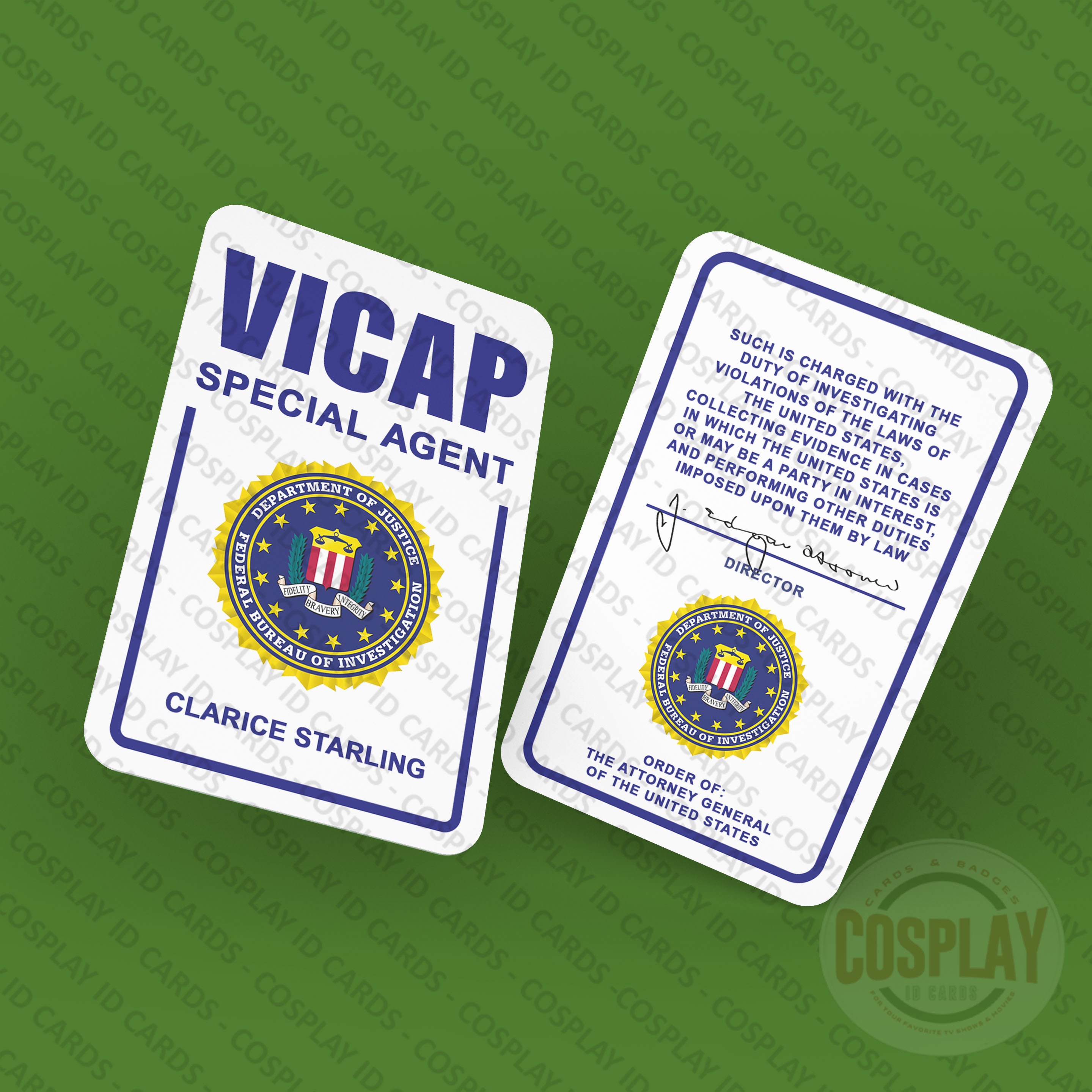 Memorabilia Art & Collectibles VICAP Badge Special Agent Clarice ...