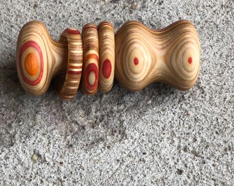 Handmade Wooden Baby Rattles by sheturnswood on Etsy