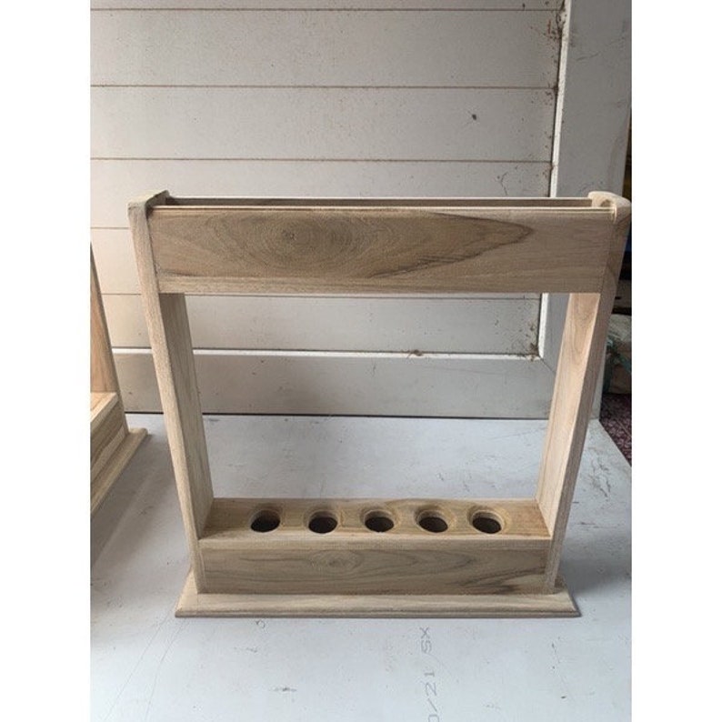 Handcrafted Teak Wood Holder for Brooms, Umbrellas, and Walking Canes ...