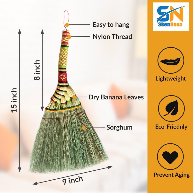 16 Inch Tall of Sorghum Asian Whisk Broom Turkey Wing Broom - Etsy