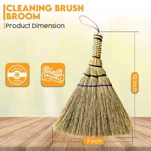 Authentic Sorghum Brush Broom Handmade Perfect for Sweeping Dirt, Dust, Debris Size 12 Inch - Etsy