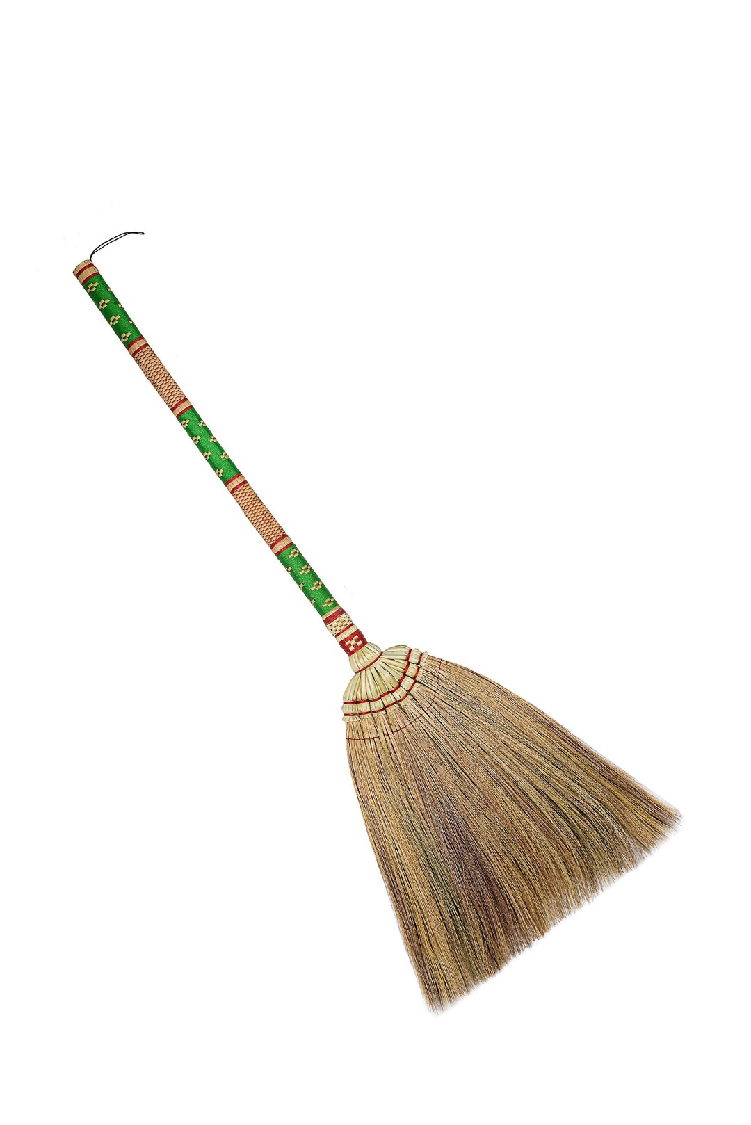 Authentic Asian Straw Broom Whisk Broom Grass With Bamboo Stick ...