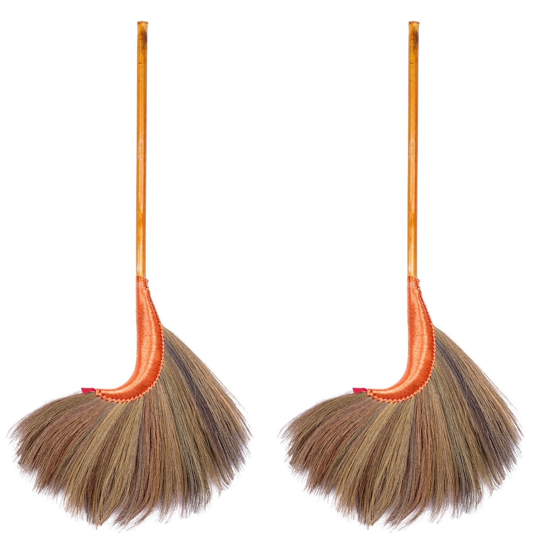 Set of 2 Units Of41-42 Inch Tall of Asian Straw Broom Thai Natural ...