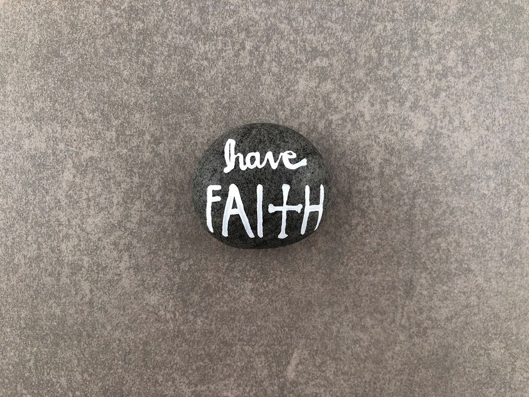 Have Faith With Cross Painted Rock Art - Etsy