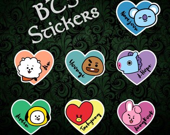 40 BTS Stickers Pack Vinyl Decals Kpop Band - Etsy
