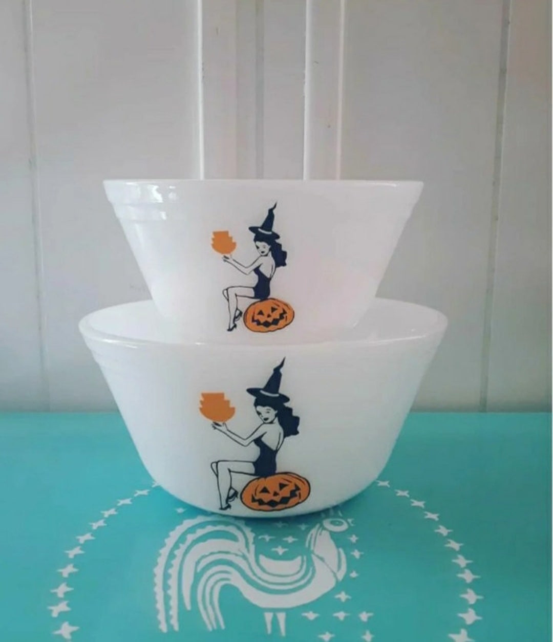 Pyrex Halloween Pin-up Witch Decal - Etsy