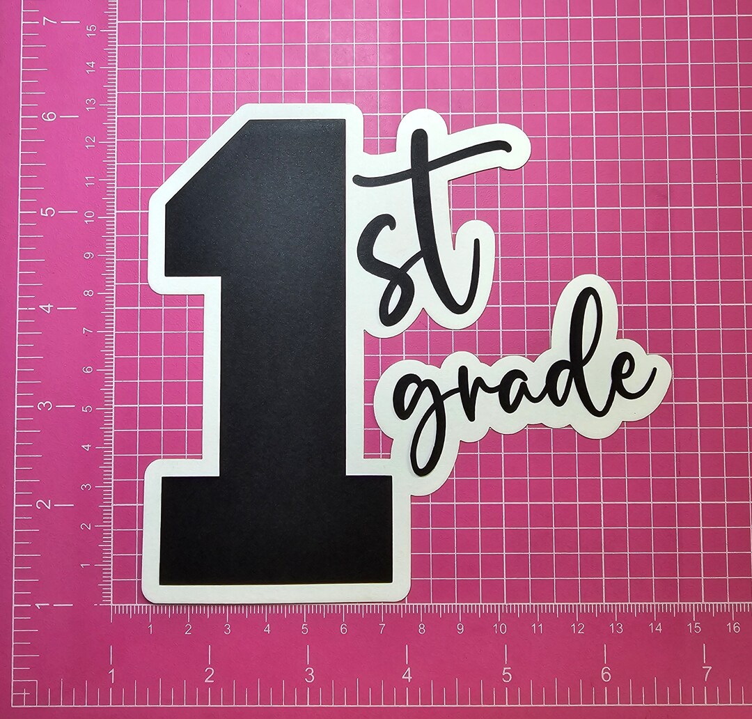 1st Grade Scrapbook Title - Etsy