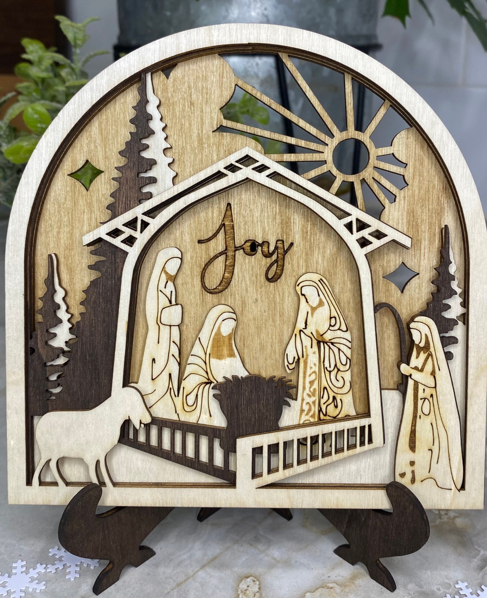 Nativity Scene With Easel - Etsy
