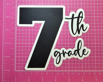 7th Grade Photos Scrapbook, Seventh Grade Die Cut, Seventh Grade ...