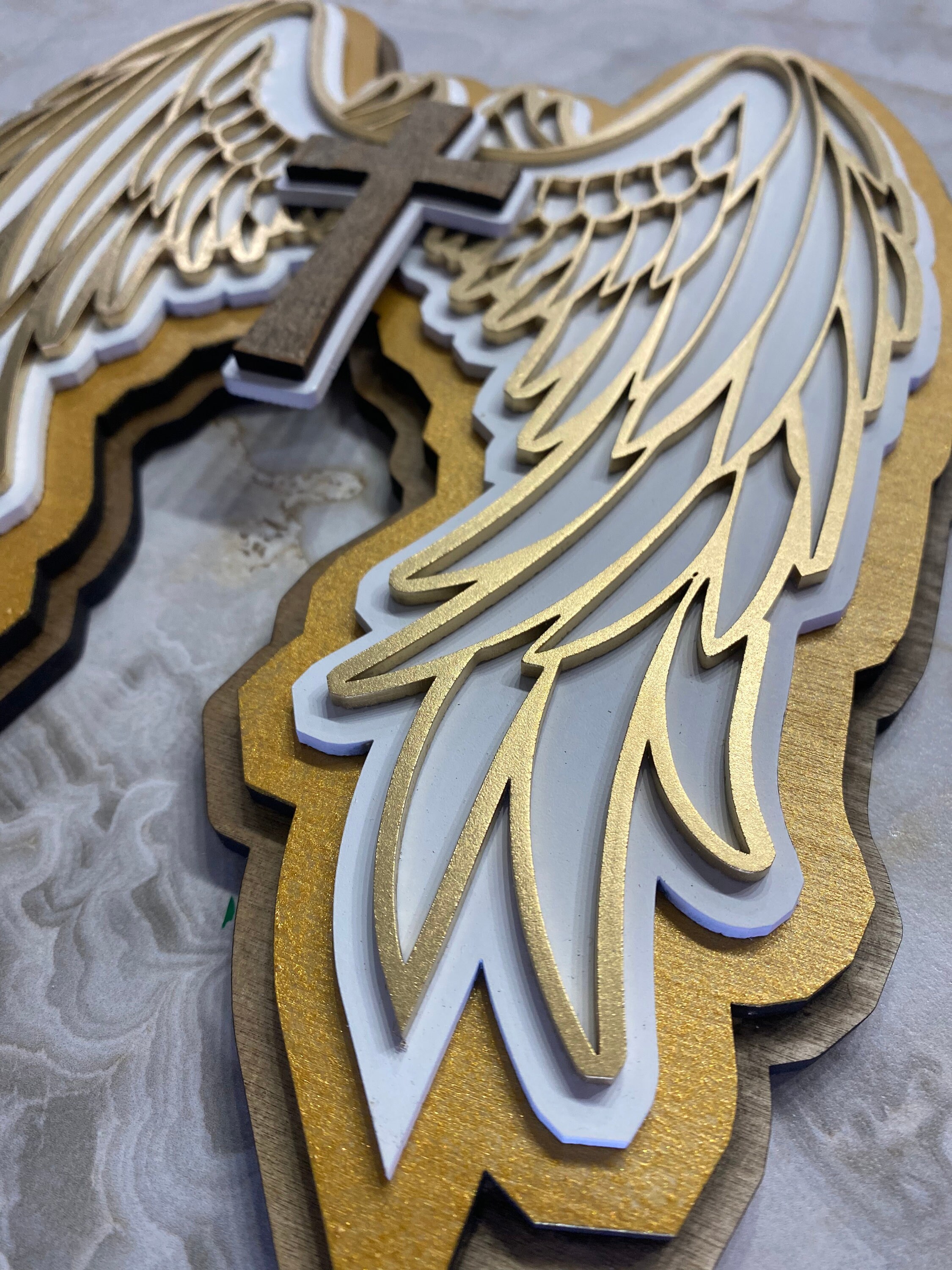 Angel Wings and Cross Decor - Etsy