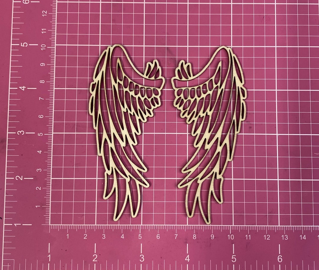 Wood Laser Cut Angel Wings - Etsy