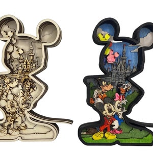 Mouse 8 Layer Unfinished Christmas Ornament Laser Cut and Engraved - Etsy