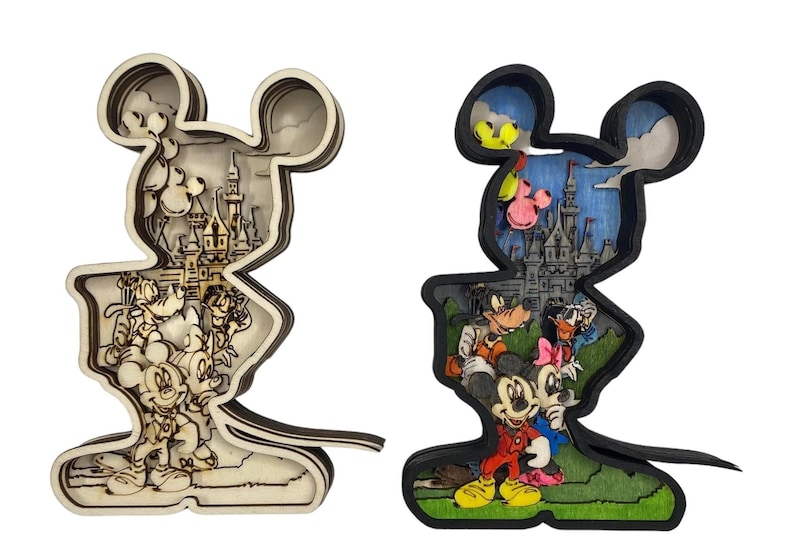 Mouse 8 Layer Unfinished Christmas Ornament Laser Cut and Engraved - Etsy