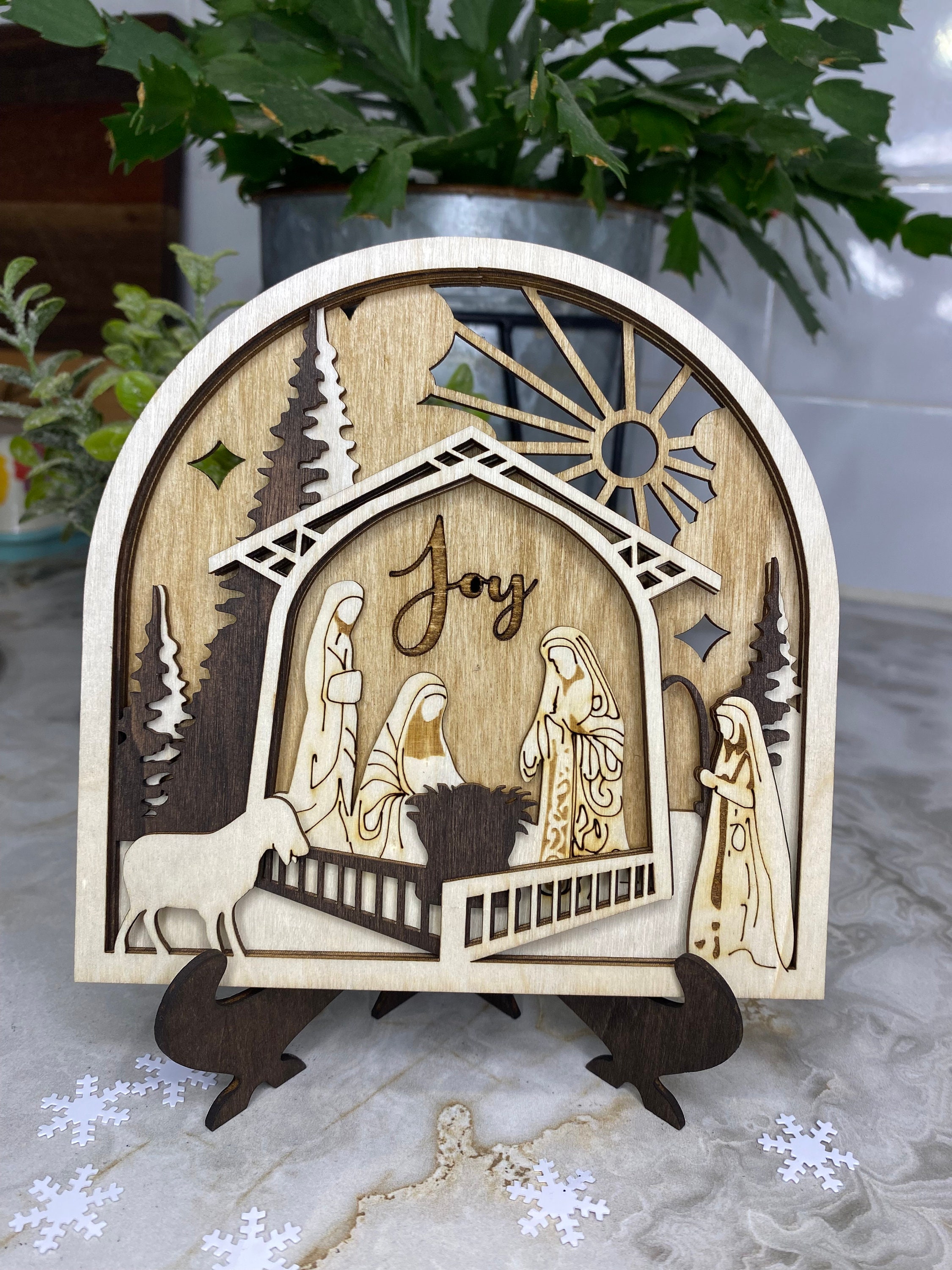 Nativity Scene With Easel - Etsy