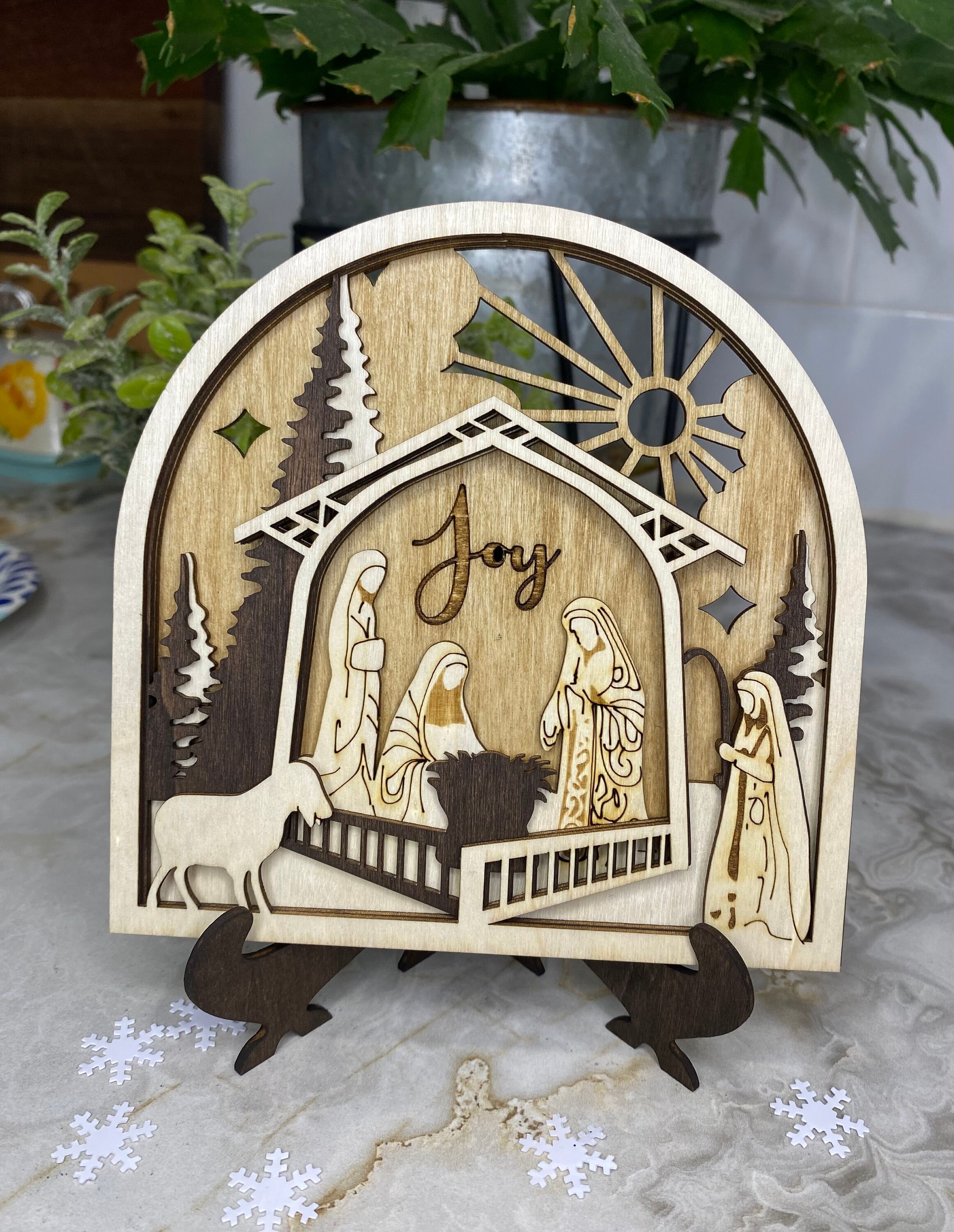 Nativity Scene With Easel - Etsy