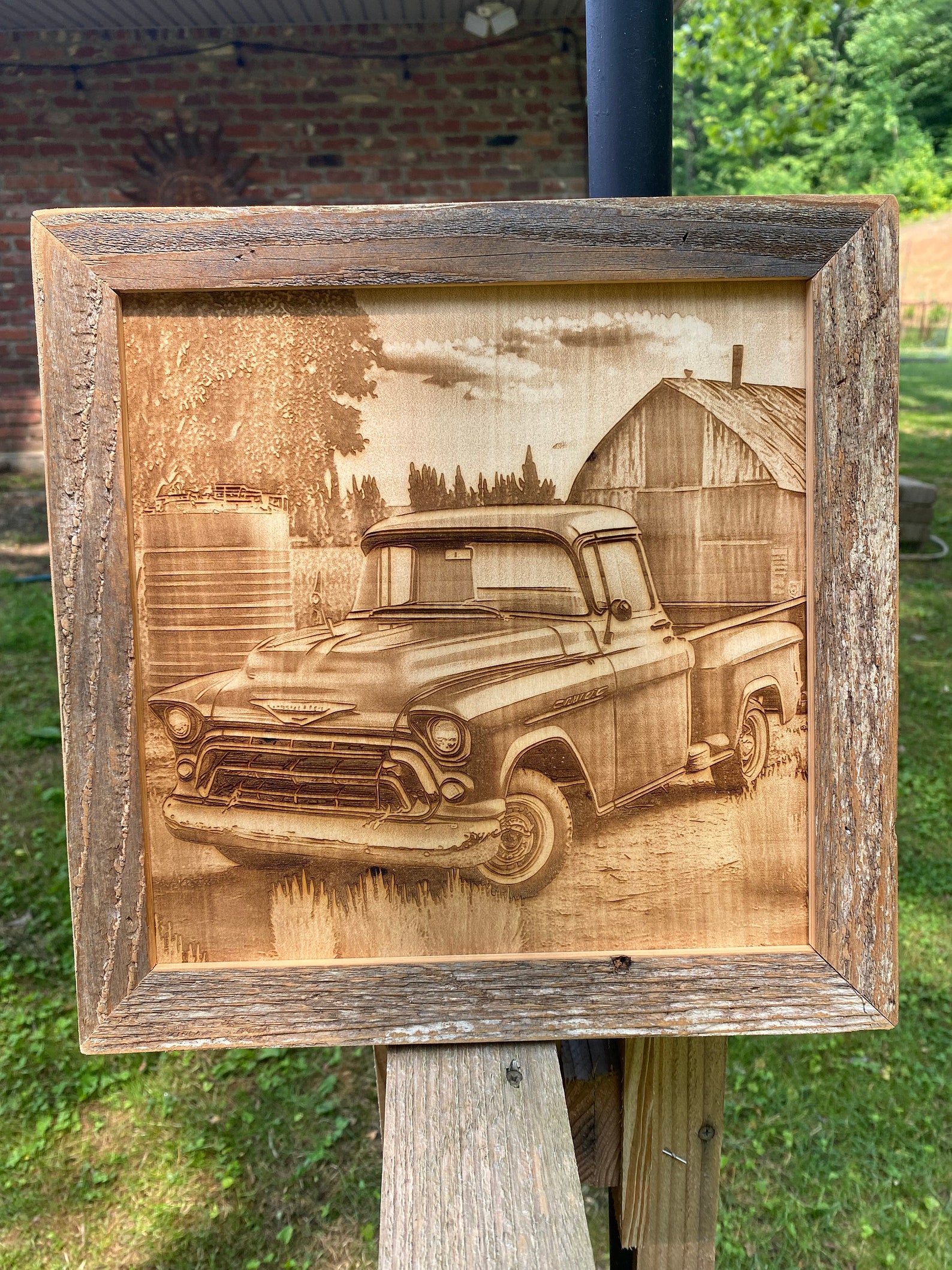 Vintage Truck Laser Engraved on Wood - Etsy