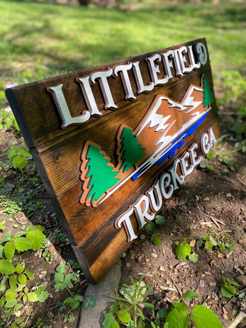 Customizable Family Cabin Lodge Sign - Etsy