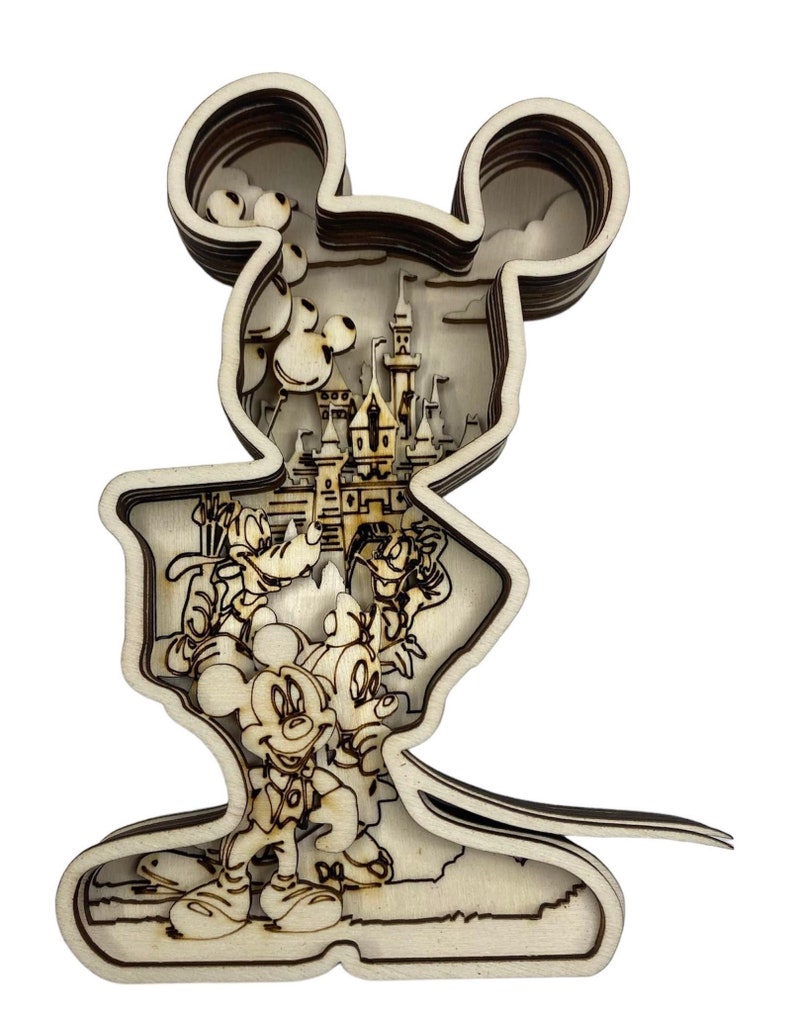 Mouse 8 Layer Unfinished Christmas Ornament Laser Cut and Engraved - Etsy
