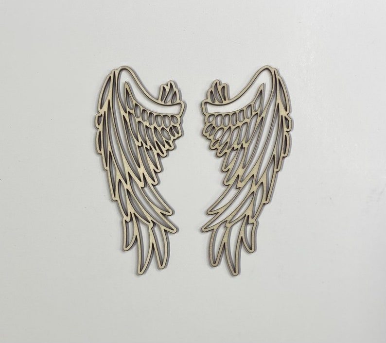 Wood Laser Cut Angel Wings - Etsy