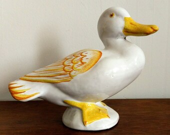 White ceramic duck | Etsy
