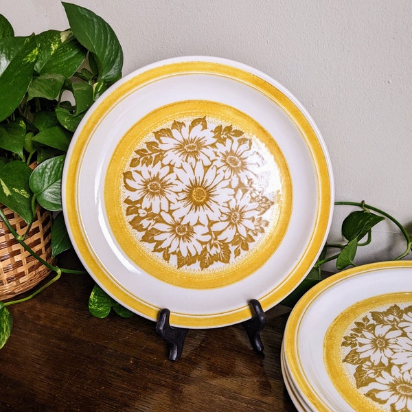 Yellow Flower Plates - Etsy
