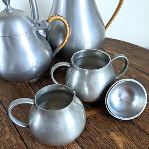 Danish Modern Tea Coffee Set MCM Pewter Meeuws & Zoon Den Haag Coffee ...