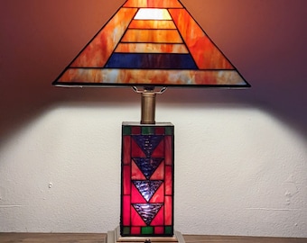 Stained Glass Mission Lamp | Etsy