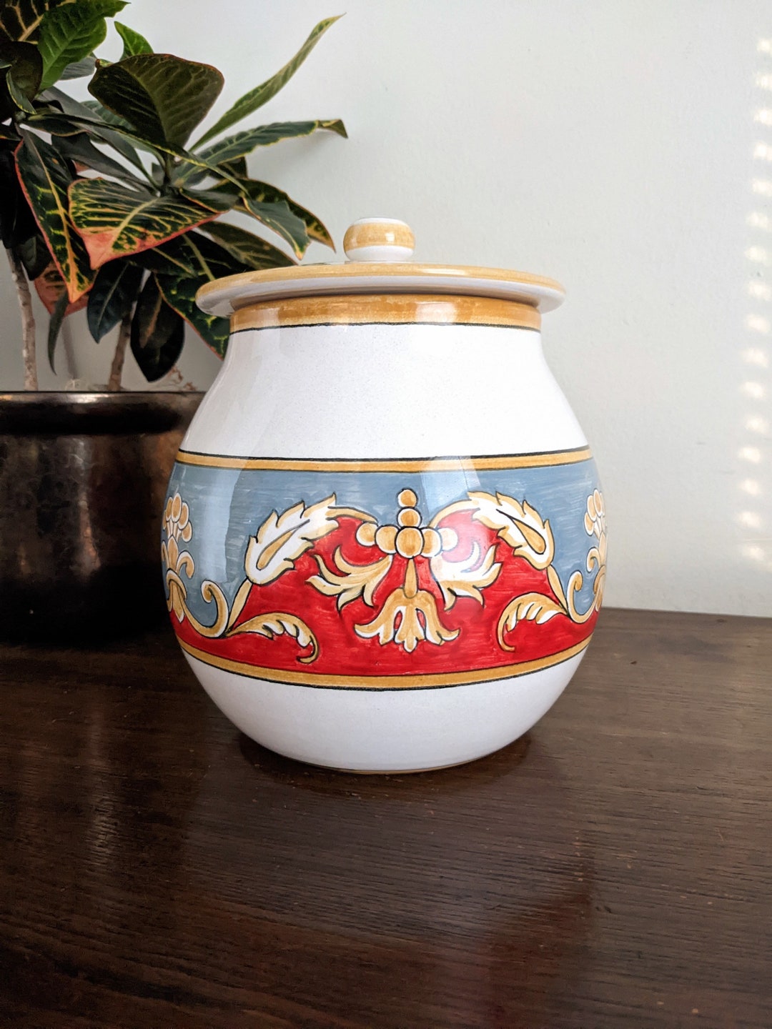 Italian Ceramic Cookie Jar Deruta Pottery Fratelli Mari Maioliche Made ...
