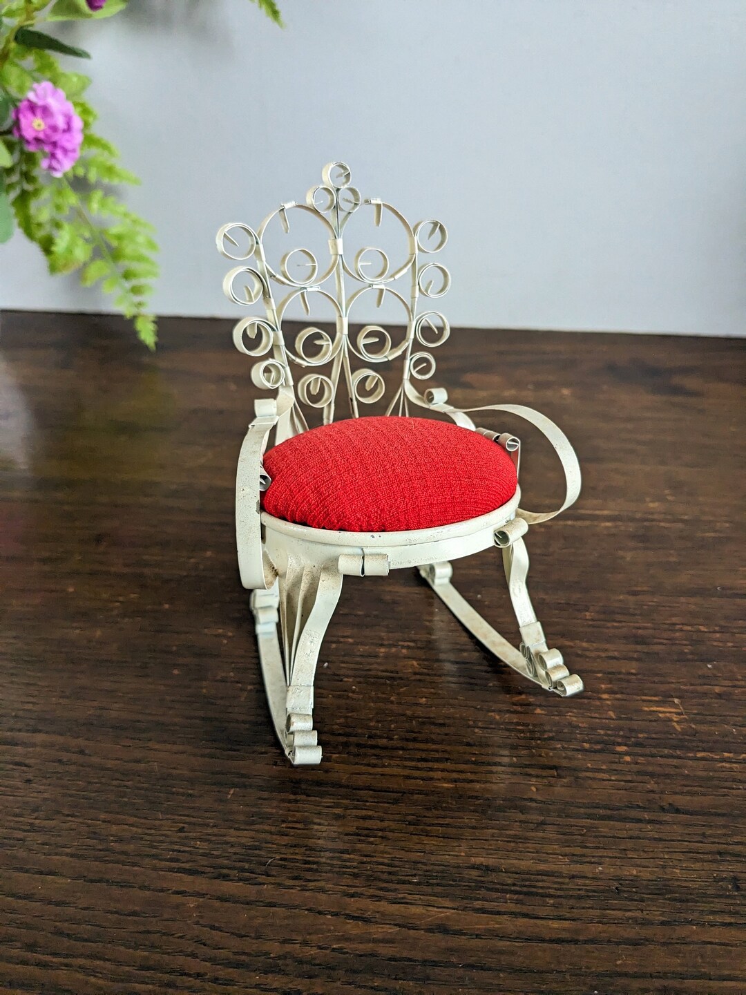 Miniature Tin Can Rocking Chair Folk Art Handmade Scroll Soda Can ...