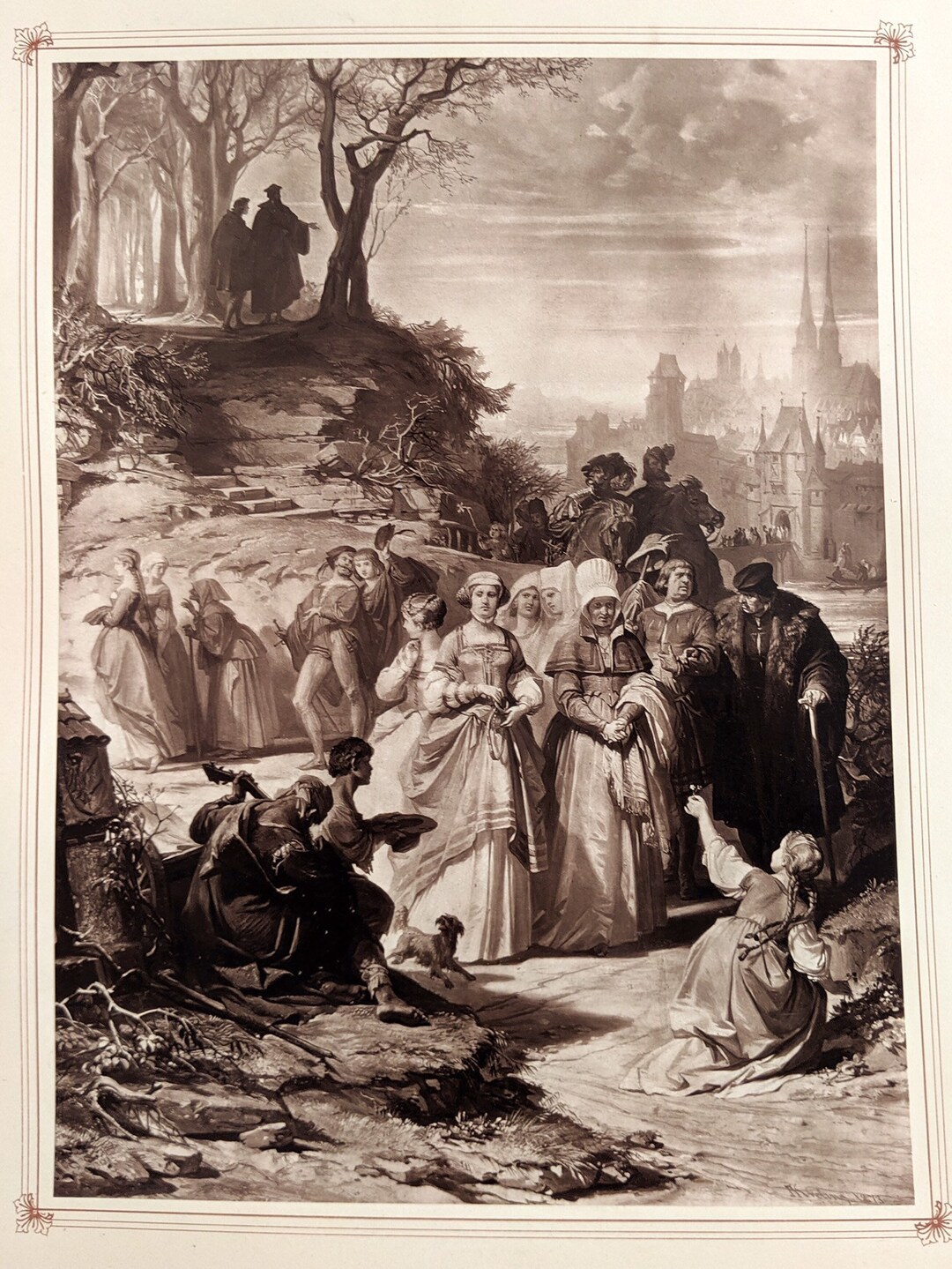 Antique Faust Illustration 1800s Rare Book Folio Print A Kreling Art A ...