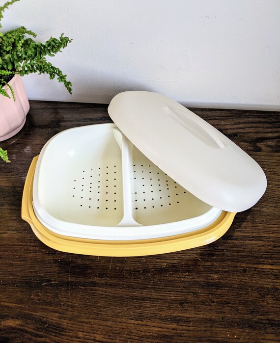 Tupperware Steamer Marinator Microwave Server Divided | Etsy