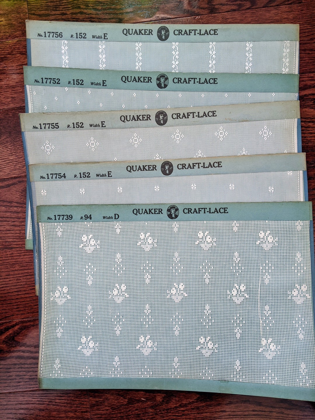 Quaker Craft Lace Fabric Sample Book Lot Variety Large Piece Rare ...