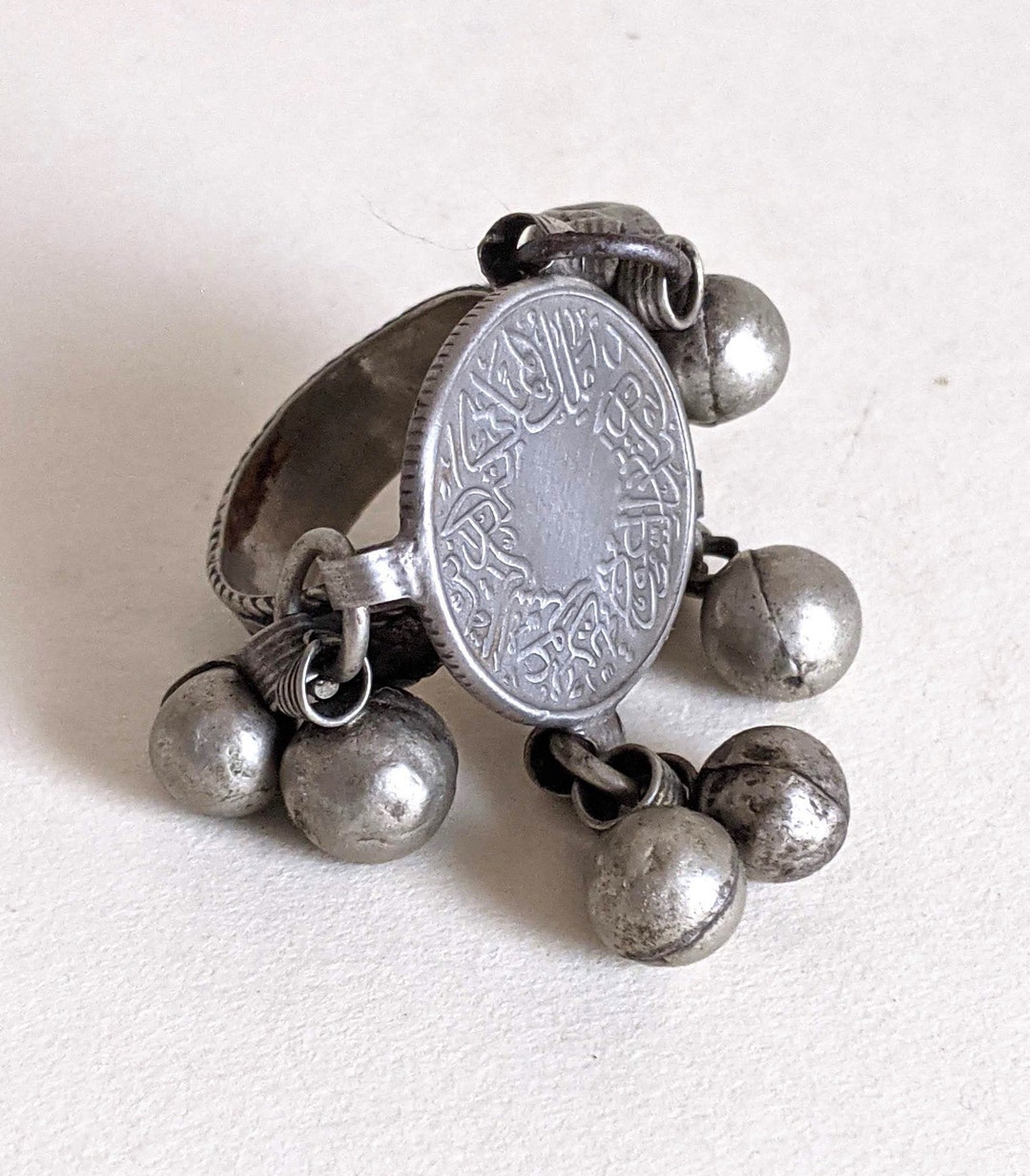 Bedouin Coin Ring With Bells Silver Yemen Saudi Arabia Tribal Nomadic ...