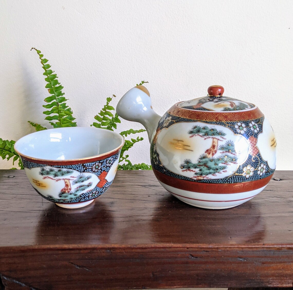 Japanese Imari Tea Set Kutani Yaki Tea Pot Cup Kyusu Pottery | Etsy Canada