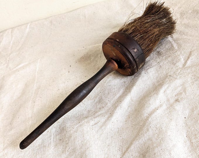 Antique Horsehair Brush Handmade Wood Paintbrush Painter Tool Farmhouse ...