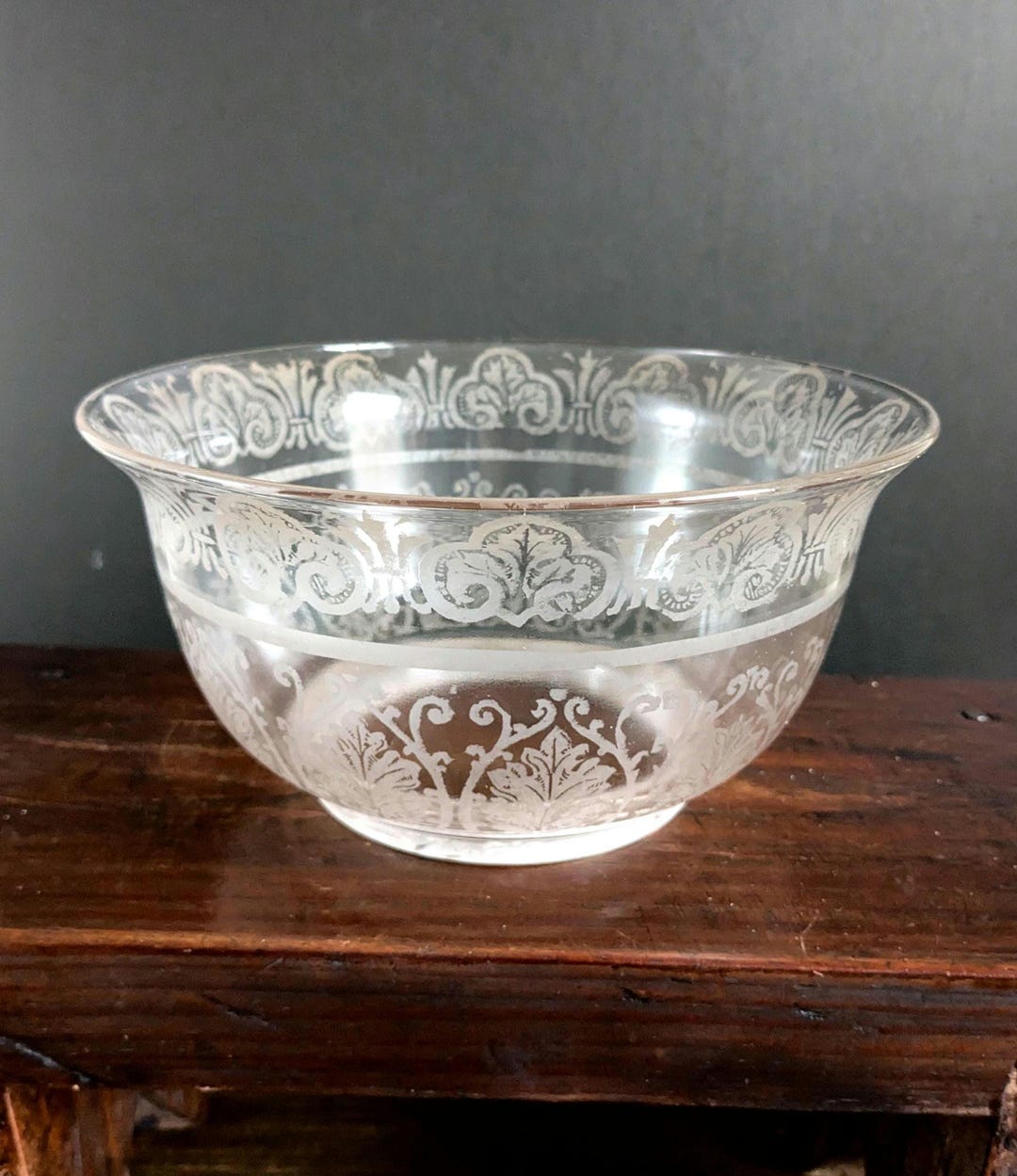 Antique Gas Lamp Shade Etched Acanthus Leaf 4 Inch Fitter Victorian - Etsy