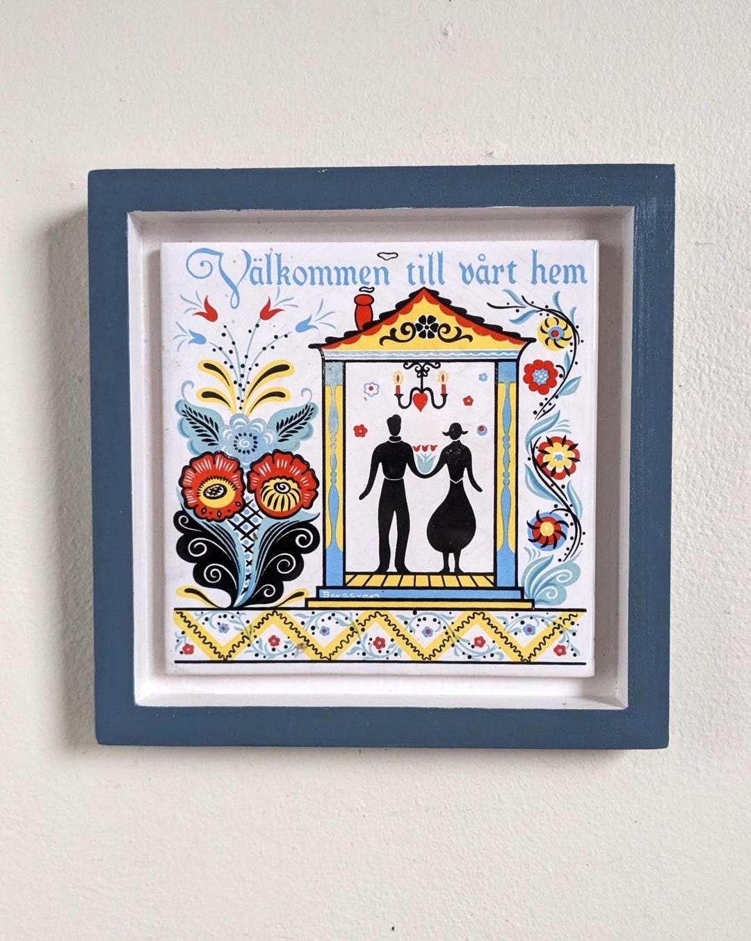 Framed Swedish Tile Welcome to Our Home Berggren Design Housewarming ...